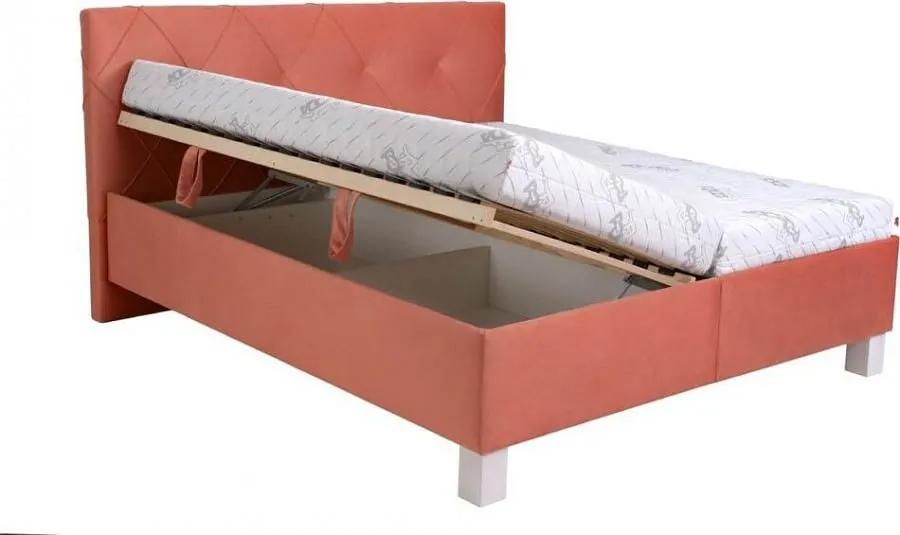 Pohoda Čalouněná postel NAIROBI s úložným prostorem a volně loženou matrací | Látka: Asti 23,Šířka matrace: 160 cm