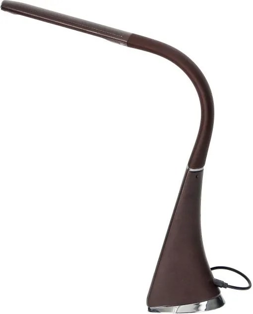Stolní lampa s budíkem VIRONE DOLOMIT DL-12/BR, 5W, 400lm, 4000K, hnědá