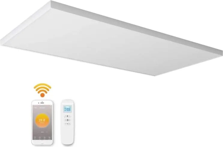 ByeCold | Stropní infrapanel | WiFi termostat | 860W | 119x59 cm | Dálkový ovladač | Výhřevnost 15,6m² | IGT2-4H1206