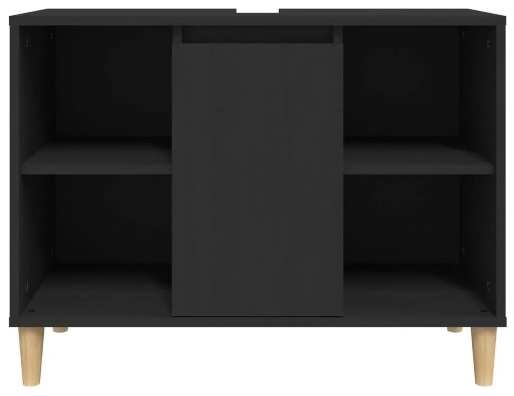Skříňka pod umyvadlo černá 80 x 33 x 60 cm kompozitní dřevo - Default Title
