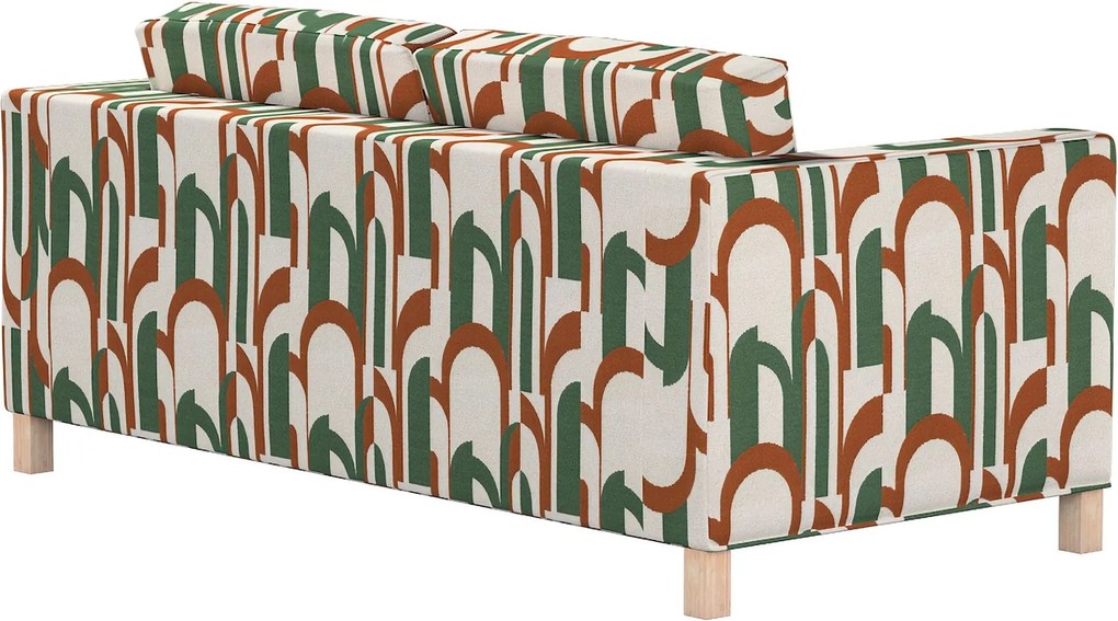 Potah na pohovku IKEA  Karlanda rozkládací, krátký barva zelená látka pletený vzor, vzorované