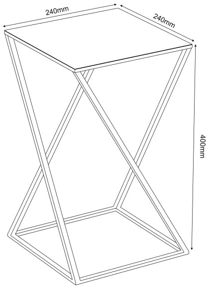 Stojan na květiny 40x24 cm černá