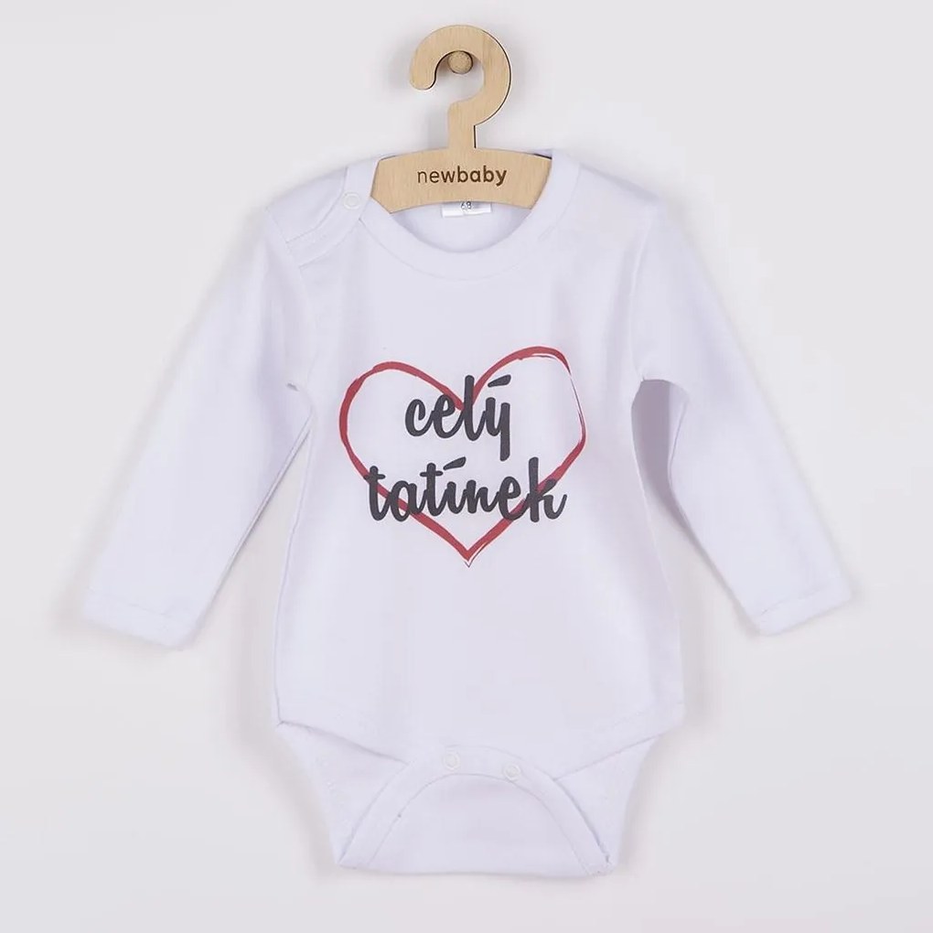 New Baby Body s potiskem celý tatínek - dárkové balení Vel. 86