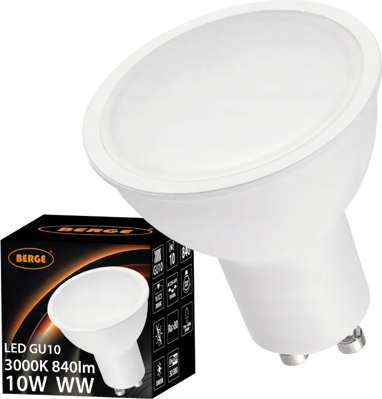 Sada 10x GU10 LED žárovek 10W - teplá bílá