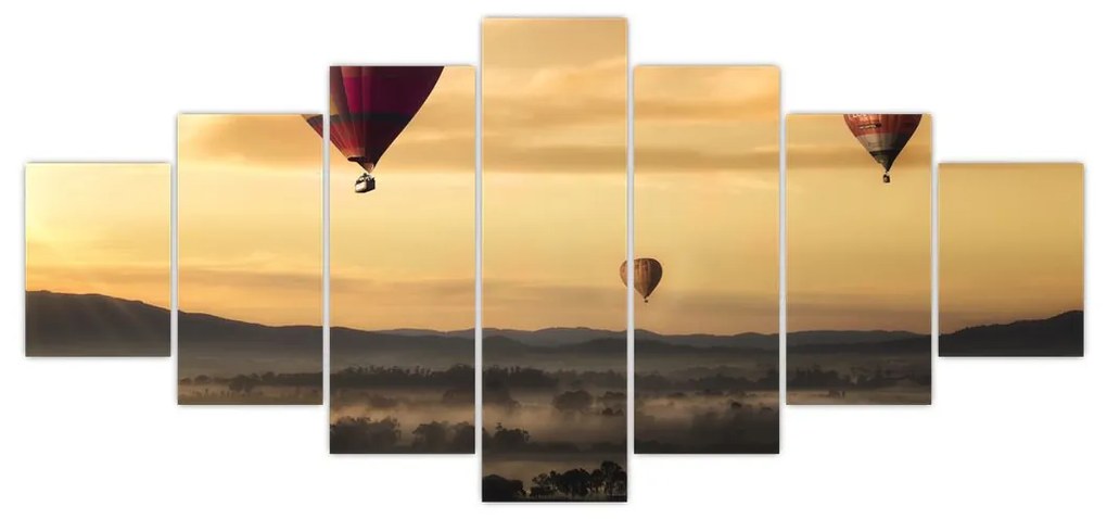 Obraz - létající balóny (210x100 cm)