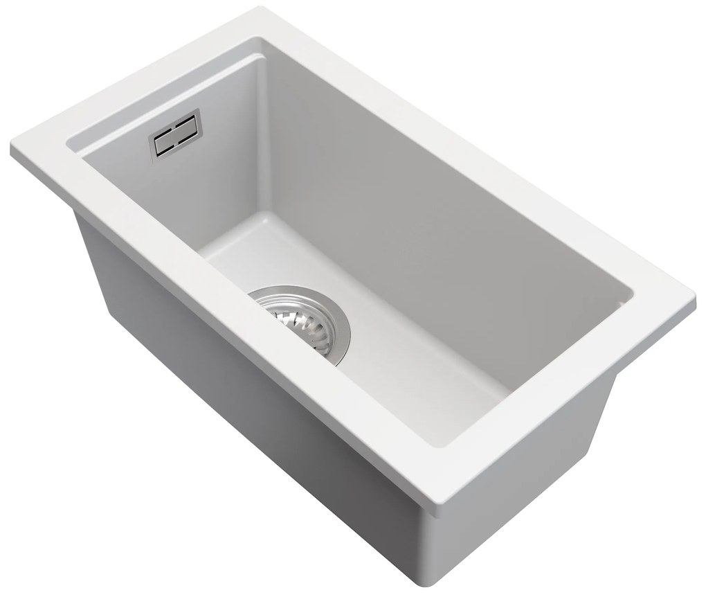 Gamma Decor 2850, 1-komorový granitový dřez 280x500x207 mm, bílá, GMA-ZLE000160