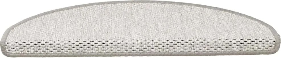 Samolepicí rohože na schody Sisal-Look 30 ks 65x21x4 cm Platina 3365870