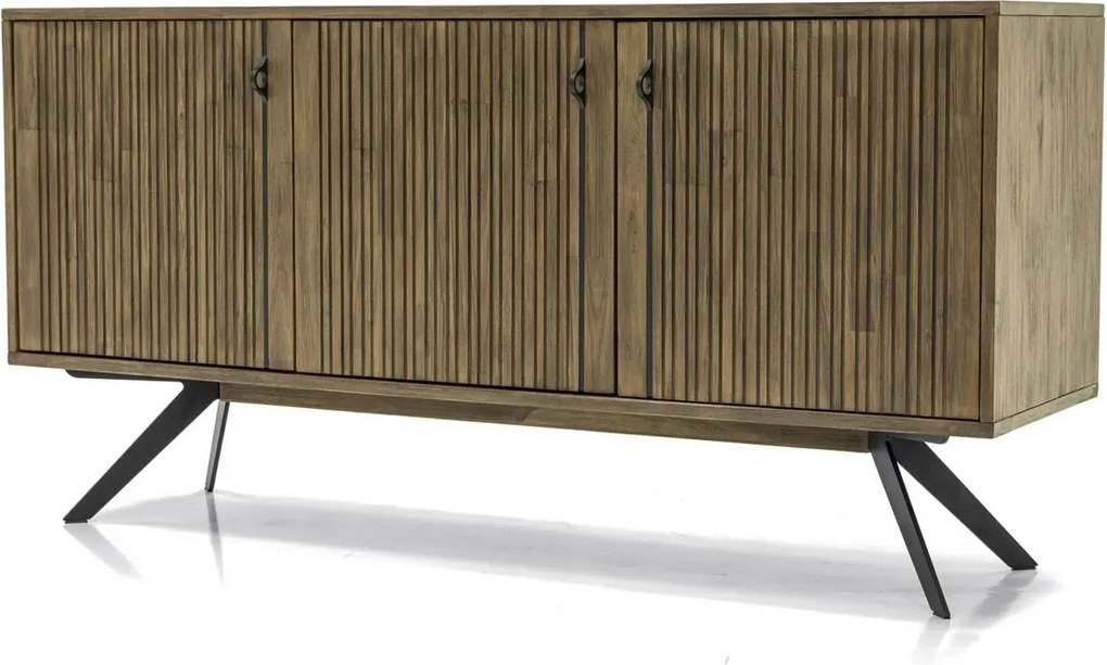 Komoda Massa 160 cm z masivu hnědá/grafit