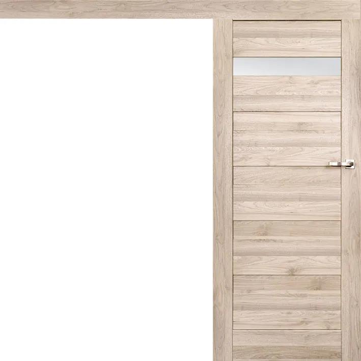posuvné interiérové dveře na stěnu vasco doors MALAGA model 2 Průchozí rozměr: 70 x 197 cm, Orientace dveří: Levé dveře, Dekor: Dub Santa