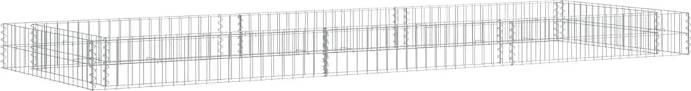 Gabionový vyvýšený záhon pozinkovaná ocel 300 x 100 x 20 cm 151313