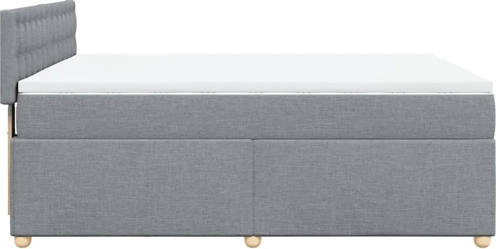 Box spring postel s matrací světle šedá 140 x 200 cm textil 3289017
