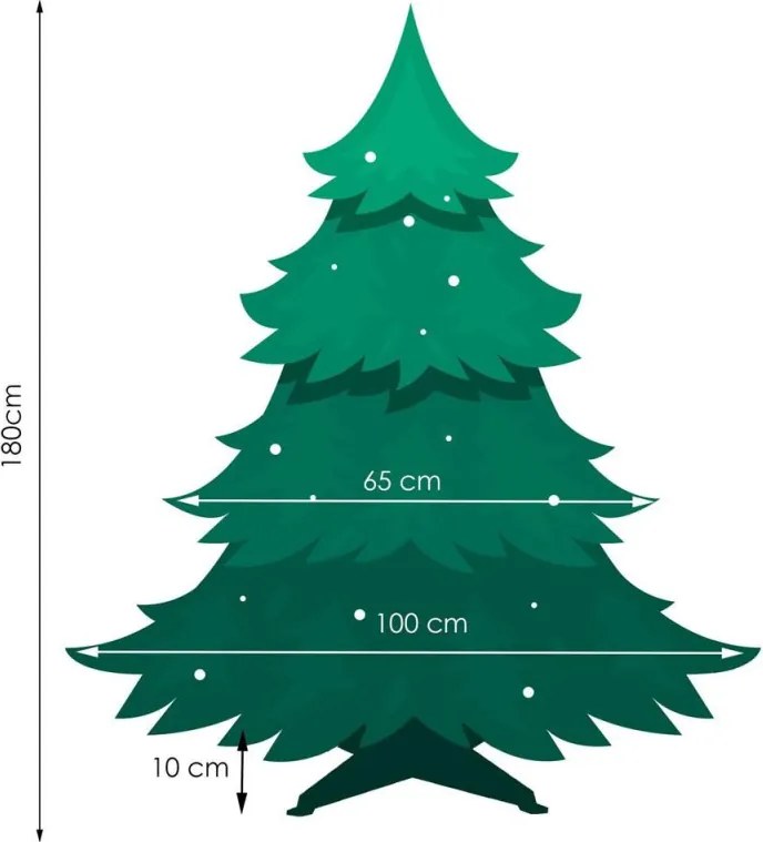 Vánoční stromek Jedle zelená 180 cm