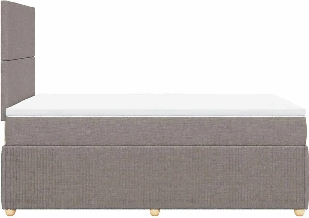 Box spring postel s matrací taupe 120x190 cm textil 3294292