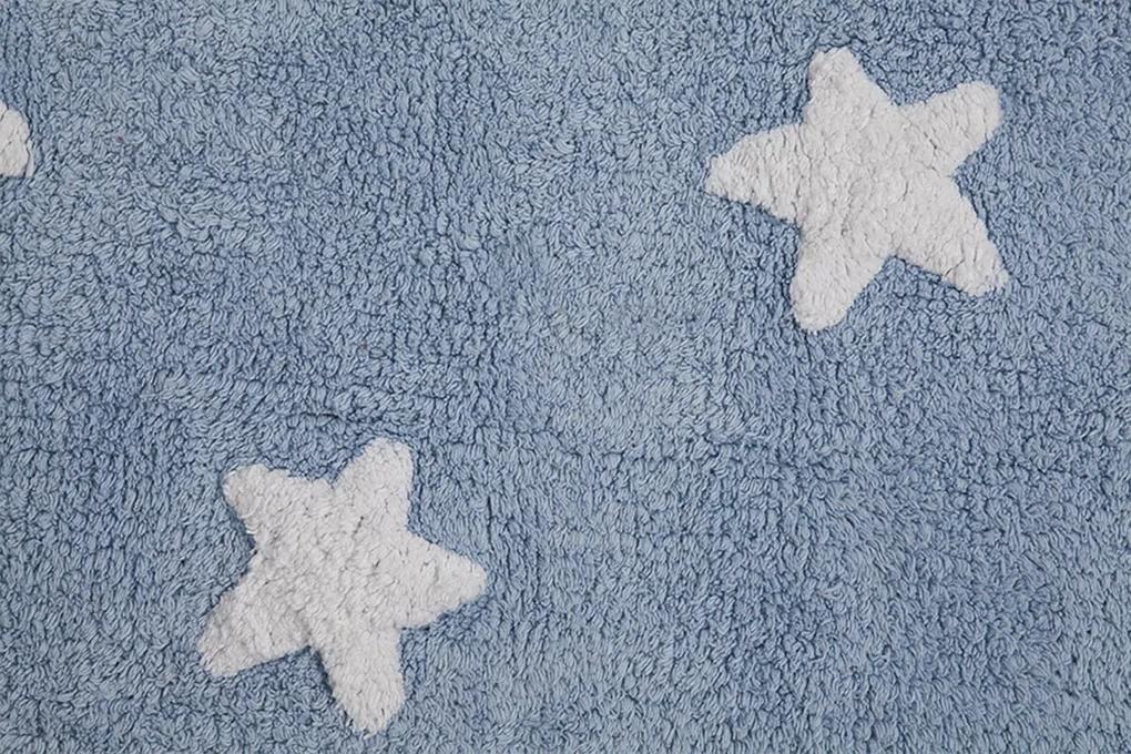 Lorena Canals bavlněný koberec modrý s hvězdičkami - Stars