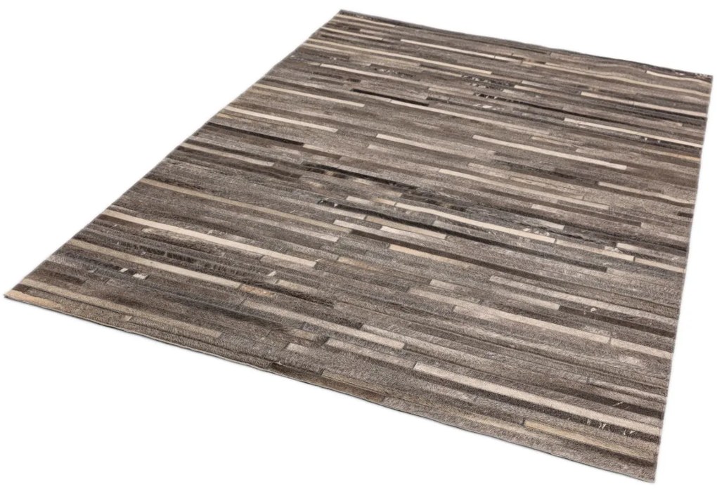 Hnědý koberec Peppers Dark Grey Stripe Rozměry: 160x230 cm