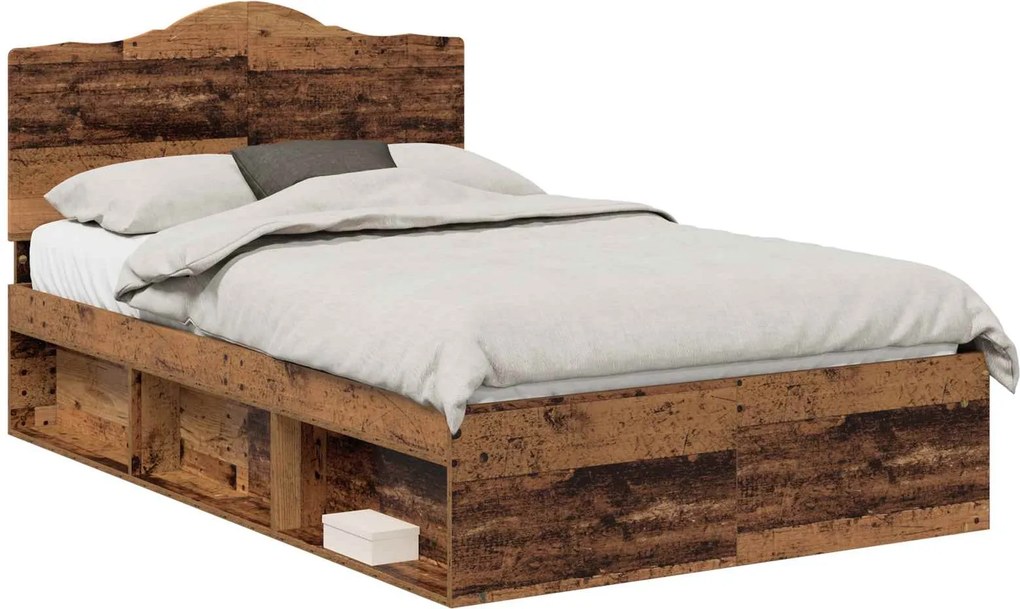 Rám postele Staré dřevo 135 x 190 cm Masivní borové dřevo 3413324