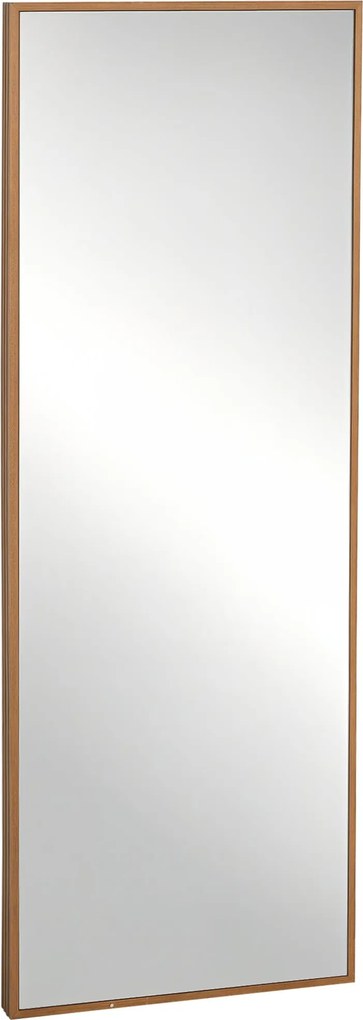 Zrcadlo HOMCOM s rámem z přírodního dřeva 125 x 45cm – Zrcadlo do předsíně, plné délky, zavěsitelné, do obývacího pokoje či ložnice | Aosom