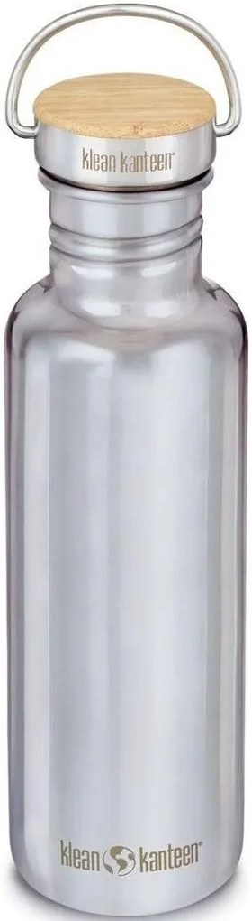 Láhev na pití klean kanteen reflect w/bamboo cap, mirrored stainless, 800 ml