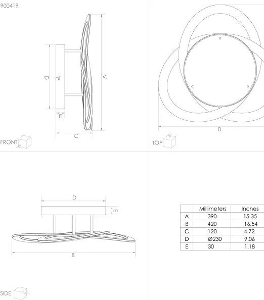 Eglo 900419 - LED Stropní svítidlo ROLIMARE LED/35W/230V