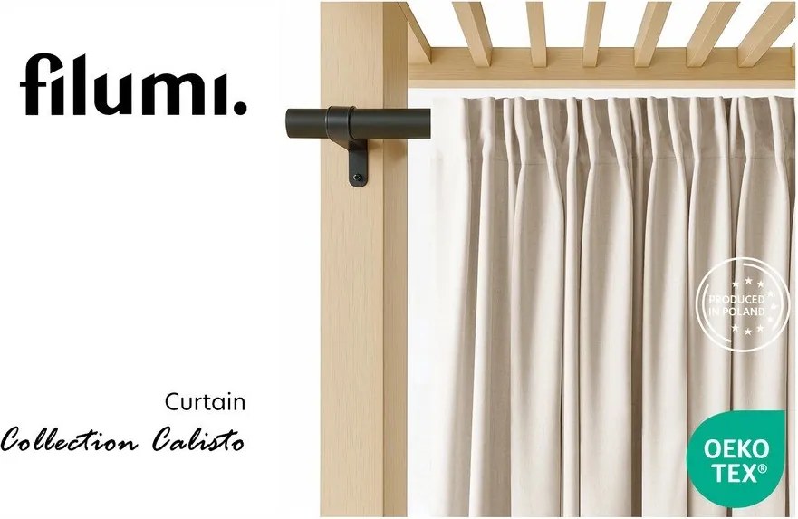 Krémový dimout/venkovní závěs 250x250 cm Calisto – Filumi