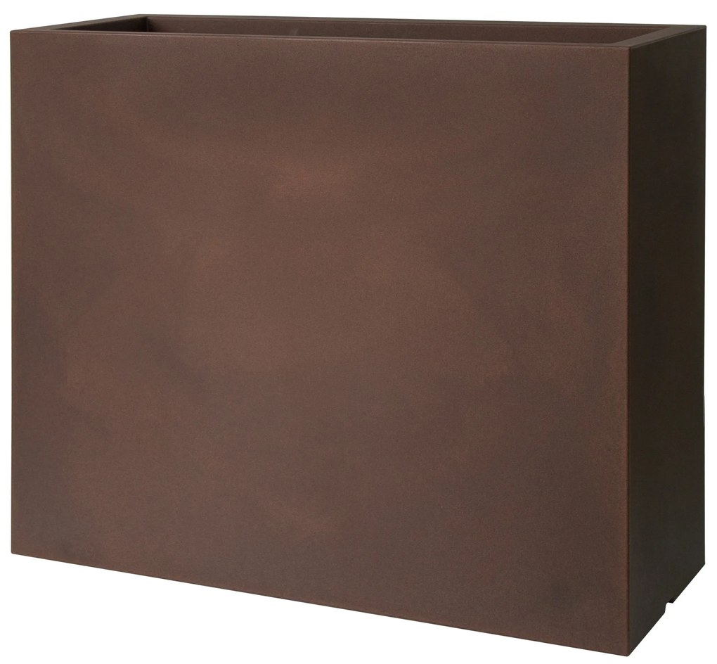 Plust - Designový květináč KUBE HIGH, 100 x 40 x 70 cm - hnědý