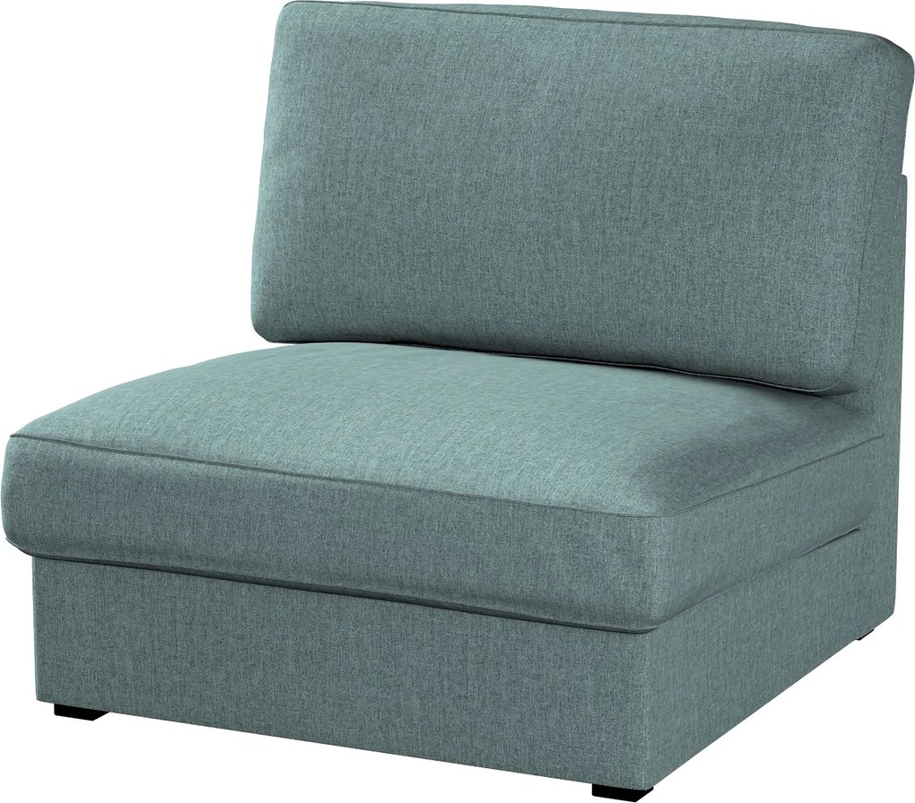 Potah na neskládací křeslo IKEA Kivik barva modrá látka pletený vzor