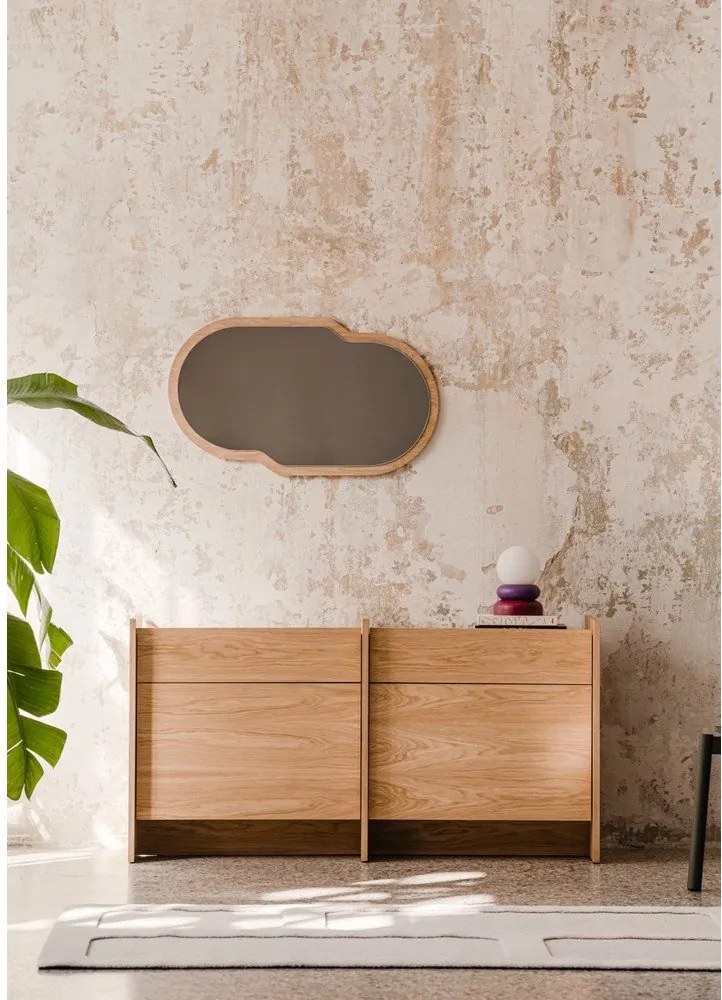 Komoda v dekoru dubu v přírodní barvě 146x76x51 cm Hido – noo.ma
