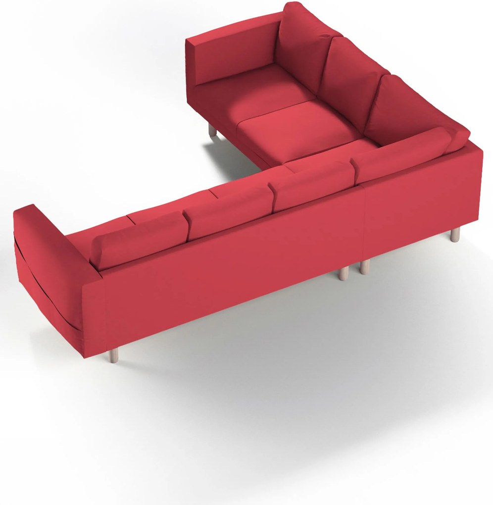 Potah na pohovku IKEA Norsborg rohová 5-místná barva červená látka pletený vzor