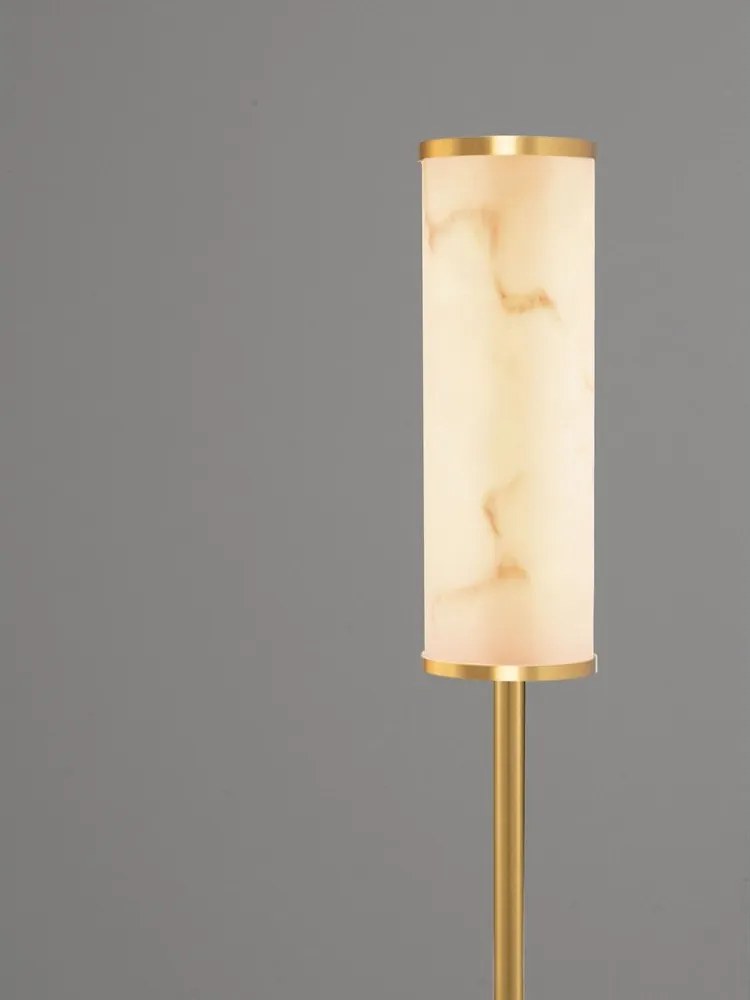Bílá/v mosazné barvě LED stolní lampa v dekoru mramoru (výška 49 cm) Nolia – Nova Luce