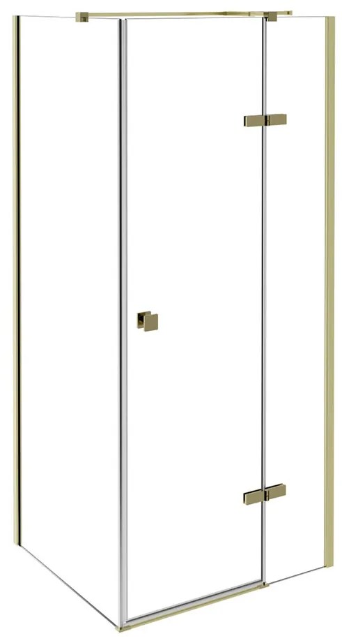 Besco Čtvercový sprchový kout PIXA GOLD SQ 90x90, výška 195 cm - bez vaničky Orientace: Pravá
