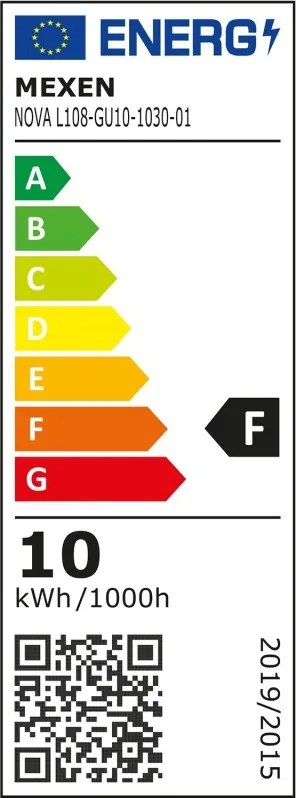Mexen Nova, LED žárovka GU10, 10W, teplá - 3000K, 1055 lm - L108-GU10-1030-01