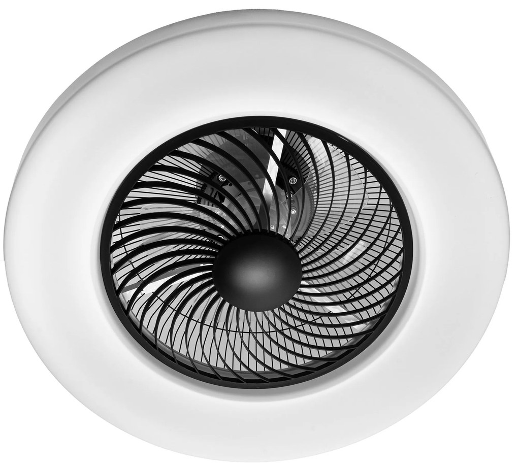 Toolight Toolight, LED stropní svítidlo s ventilátorem APP1552-C, černá-bílá, OSW-05181