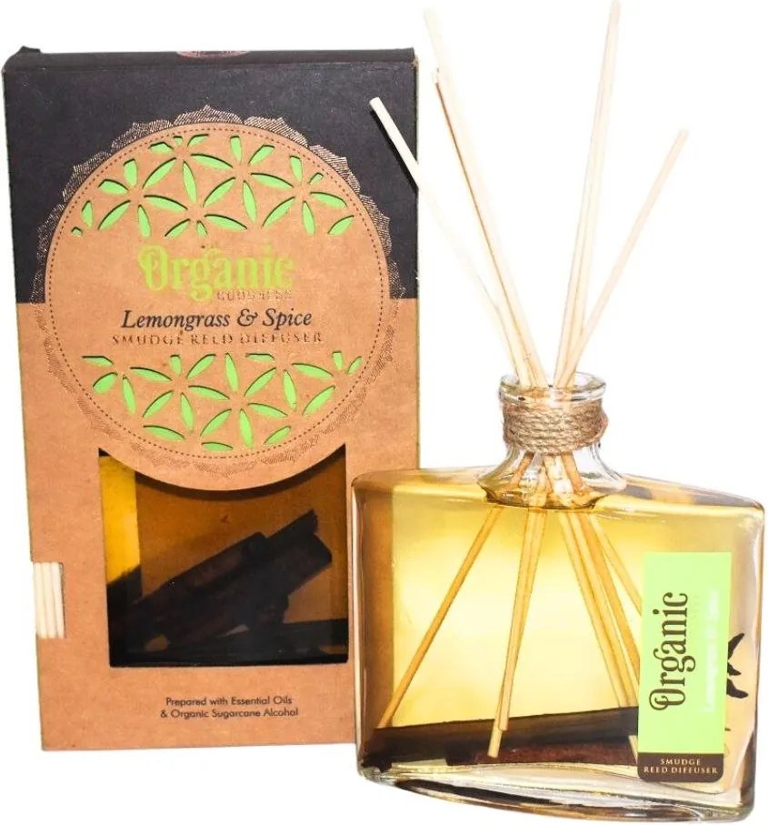 Organický difuzér 150 ml s tyčinkami, lemongrass&spice