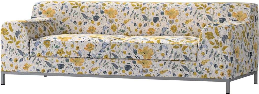 Potah na pohovku IKEA  Kramfors 3-místná barva žlutá látka pletený vzor, vzorované