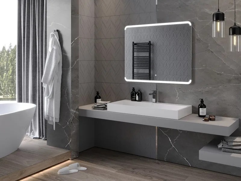 Mexen Nida, LED koupelnové zrcadlo s podsvícením 100x80 cm, 6000K, ochrana proti zamlžování, 9806-100-080-611-00