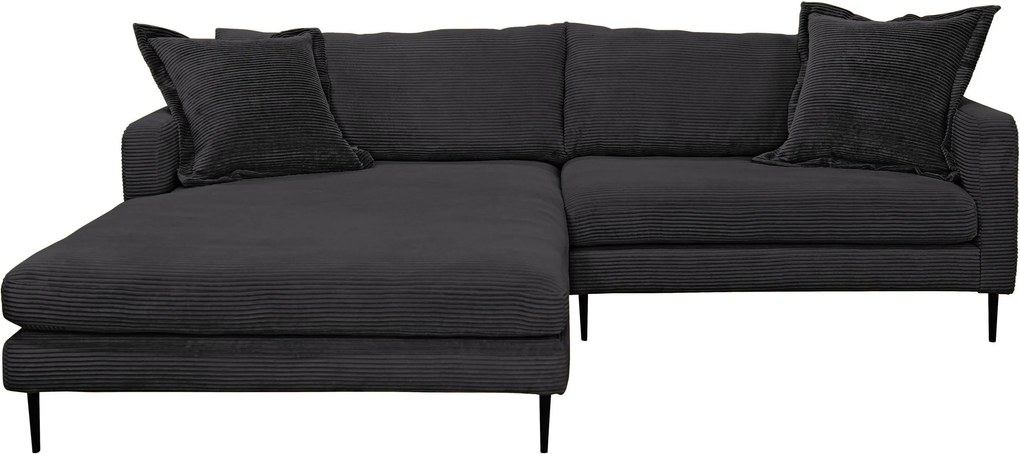 XXXLutz ROHOVÁ SEDAČKA, textil, černá P & B - Sedací soupravy - 002330003419