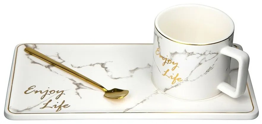 Altom Servírovací čajová sada Marble Gold, 3 ks