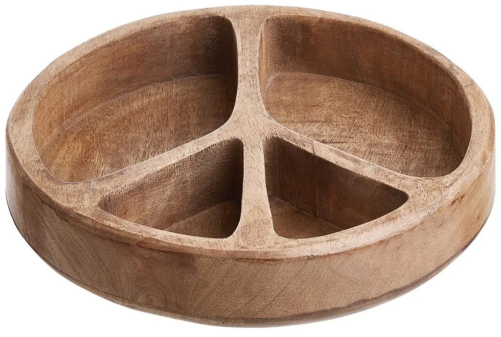 PEACE Miska na snack z mangového dřeva 22 cm