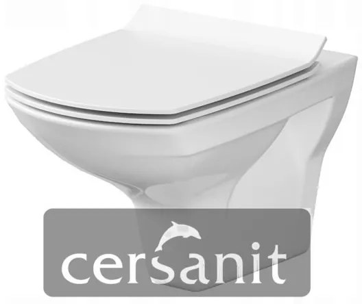 Cersanit Carina, antibakteriální toaletní sedátko z duroplastu s pomalým zavíráním, bílá, K98-0135