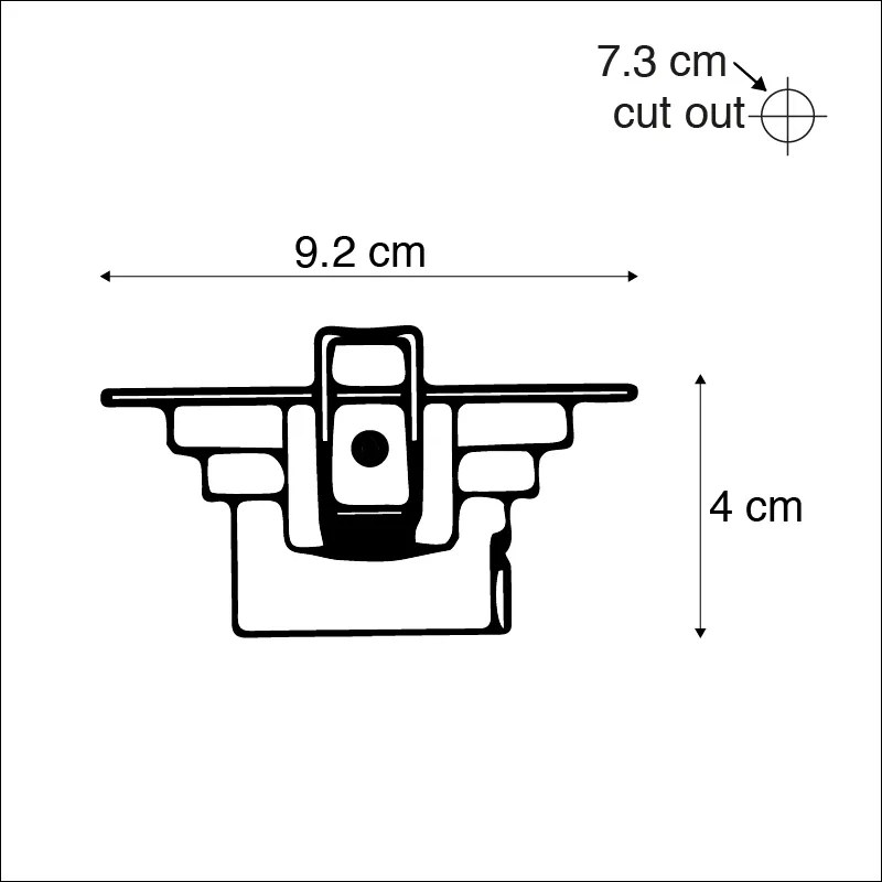 Sada 3 zapuštěných bodových světel bílých vč. LED 3-stupňové stmívání - Miu