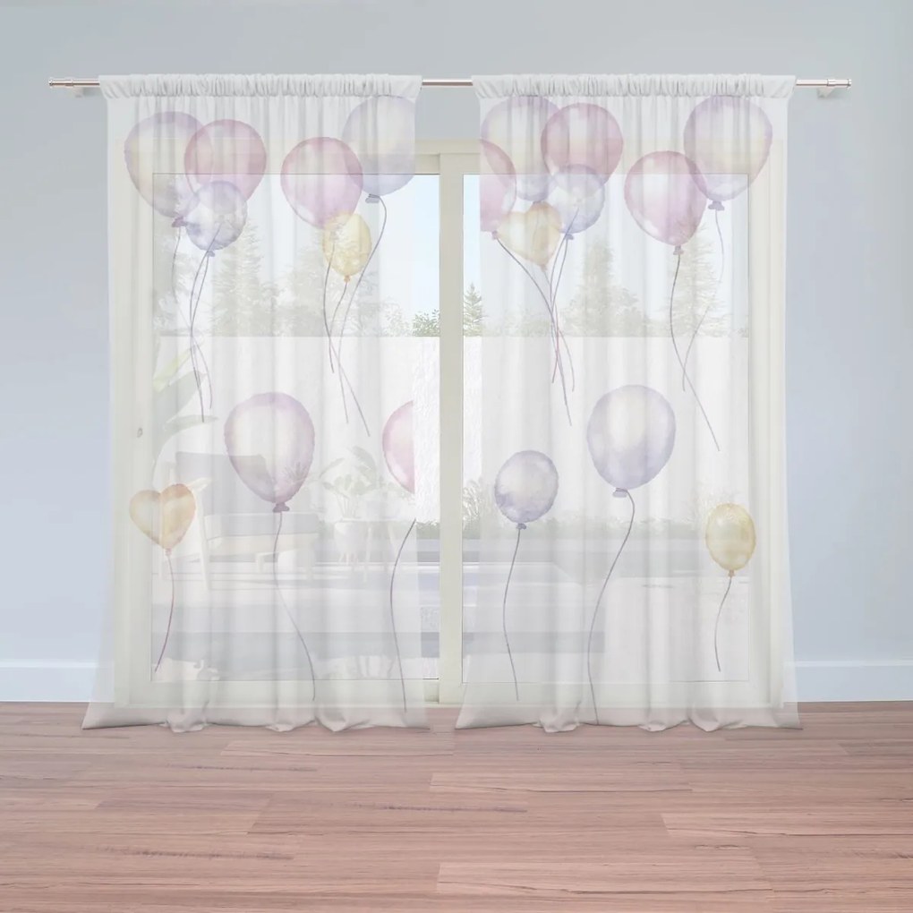 Sablio Záclony Pastelová oslava: 2ks 150x250cm
