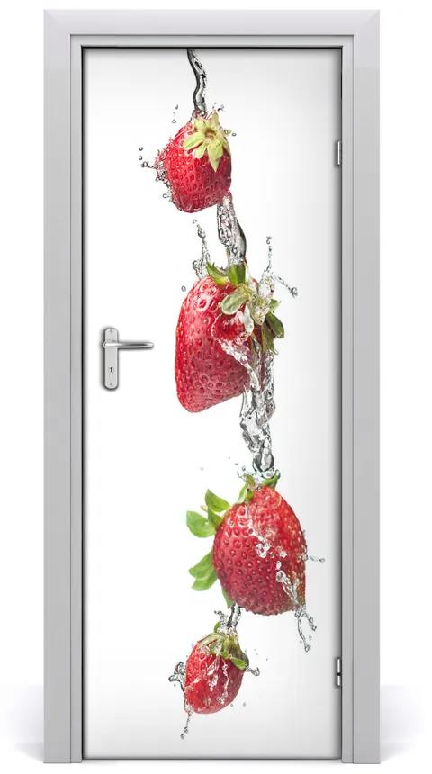 Fototapeta na dveře samolepící jahody 75x205 cm