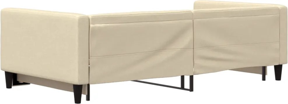 Válenda s přistýlkou krémová 100 x 200 cm textil 3196587