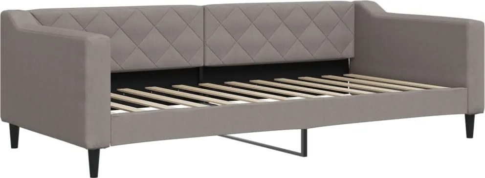 Válenda s přistýlkou taupe 90 x 200 cm textil 3197429