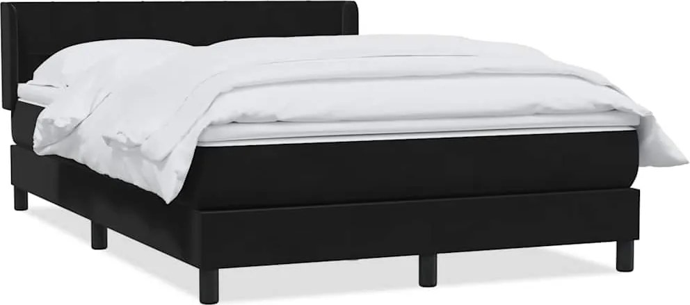 Box spring postel s matrací černá 160x210 cm samet 3318119