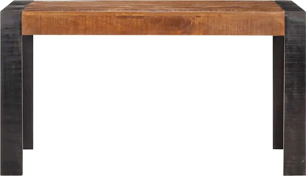 Jídelní stůl 140 x 70 x 76 cm masivní hrubé mangovníkové dřevo 289655