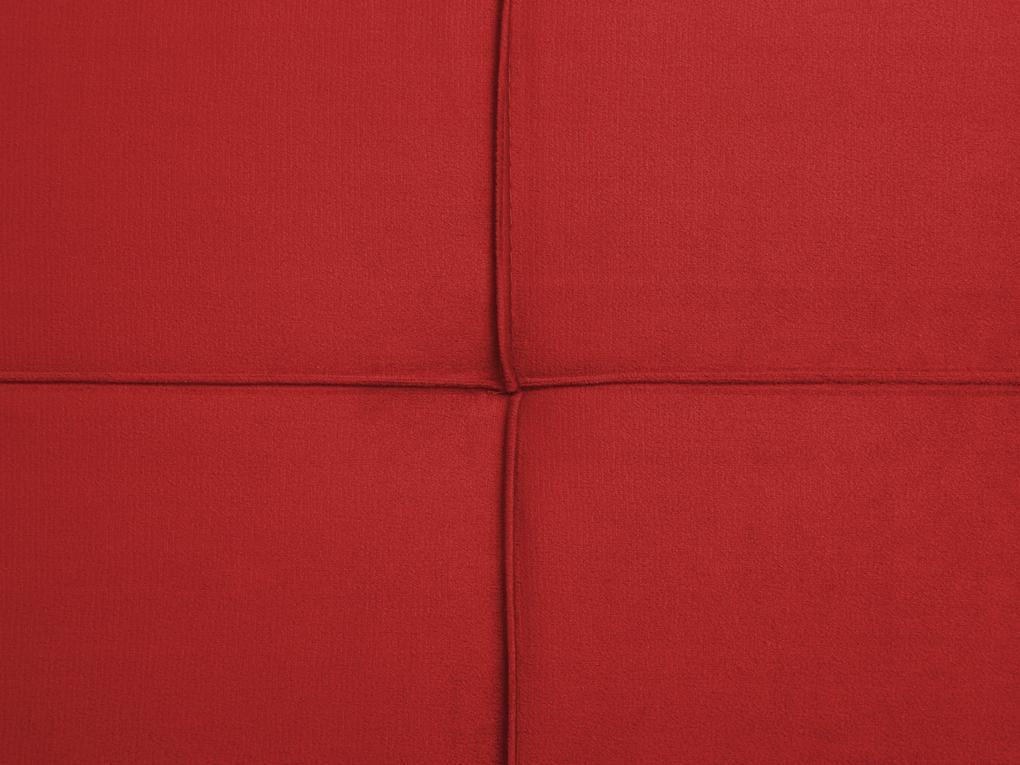 Červená textilní rozkládací pohovka HASLE Beliani