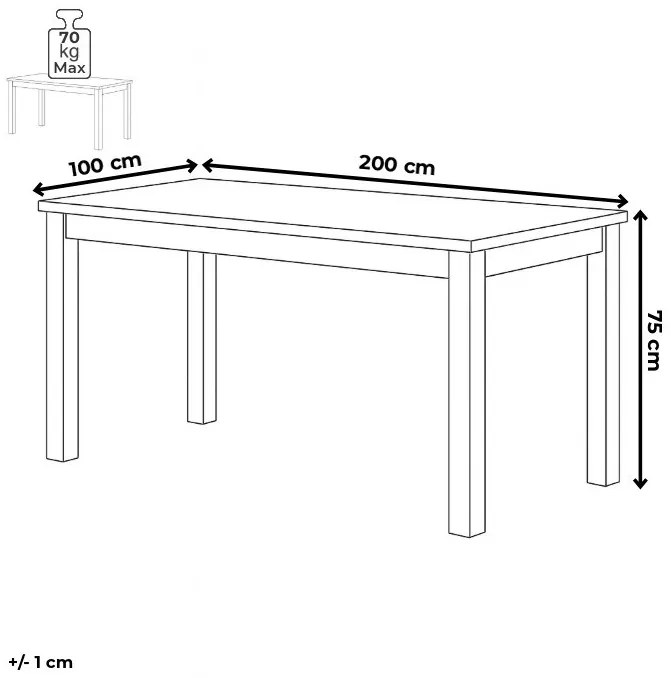 Jídelní stůl STAR - dub, masiv Barva: Přírodní