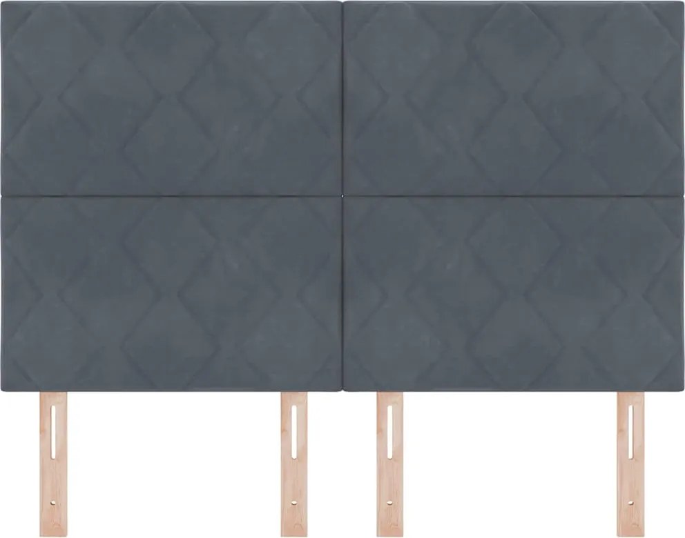 Čelo postele Tmavě šedá 144 cm samet 3337920