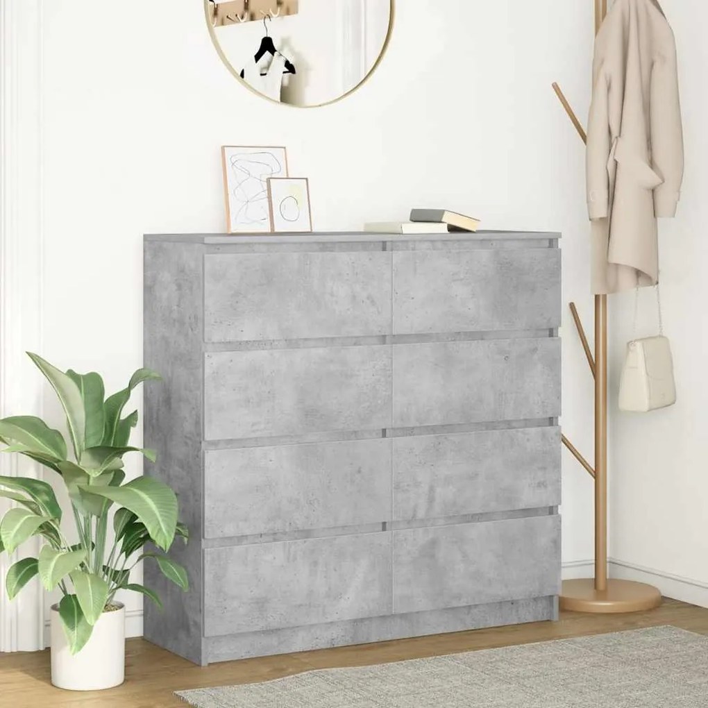 Příborník betonově šedý 100x35x99 cm kompozitní dřevo 3328492